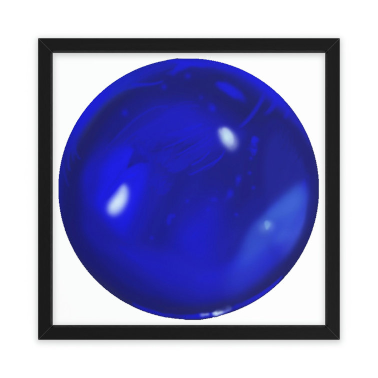 Bless international Blue Orb Framed On Paper | Wayfair